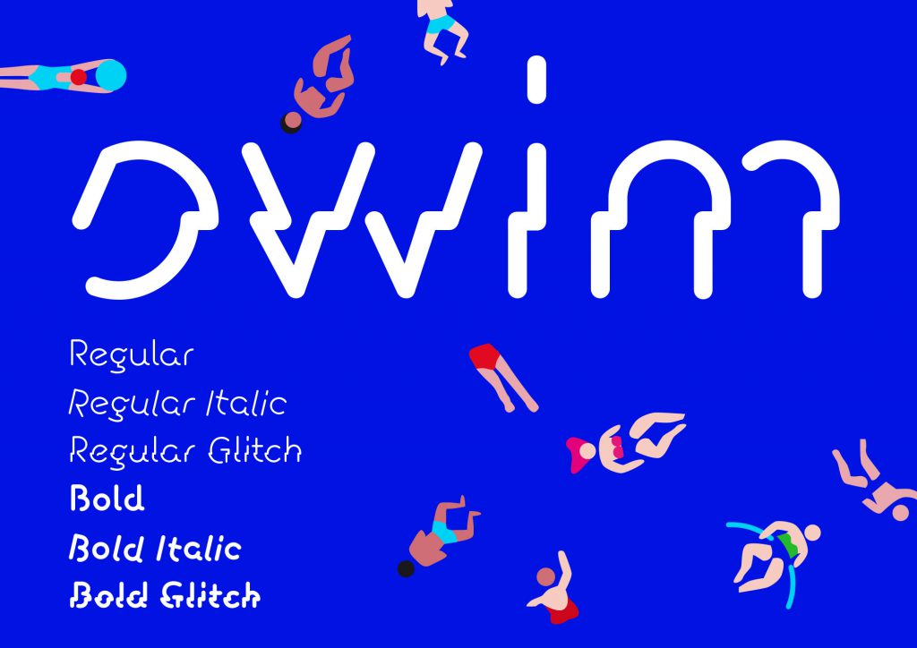 Swim – Font with a Glitch - designpiraten.com